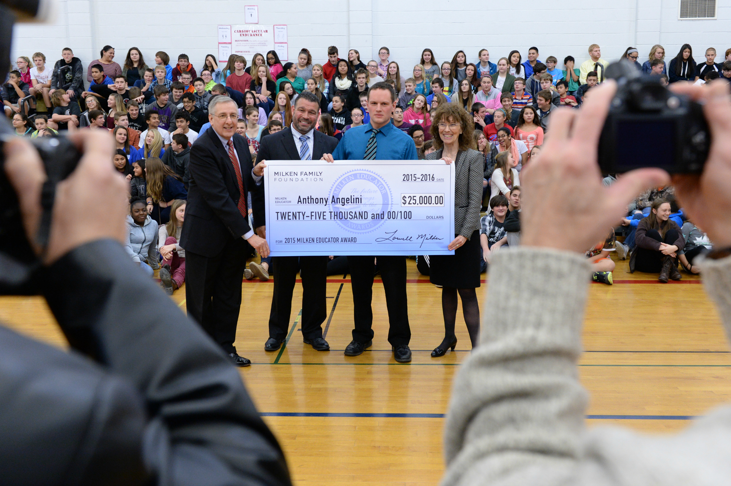 Anthony Angelini Wins PA 2015-16 Milken Educator Award » Photos