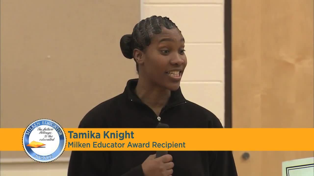 Top Hartford Teacher Tamika Knight Scores 2012–13 CT Milken Educator ...